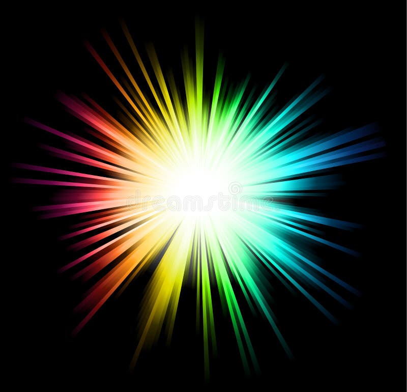 Light with Rainbow Colours stock vector. Illustration of design - 16539536