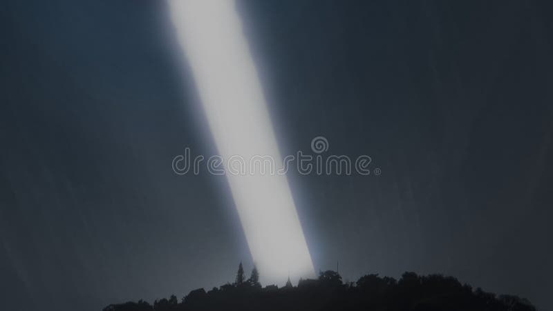 Light ray on hill at night stock image. Image of buddhist - 75245369