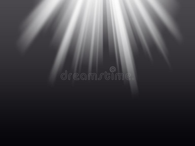 Light Rays on the Black Background Stock Illustration - Illustration of ...