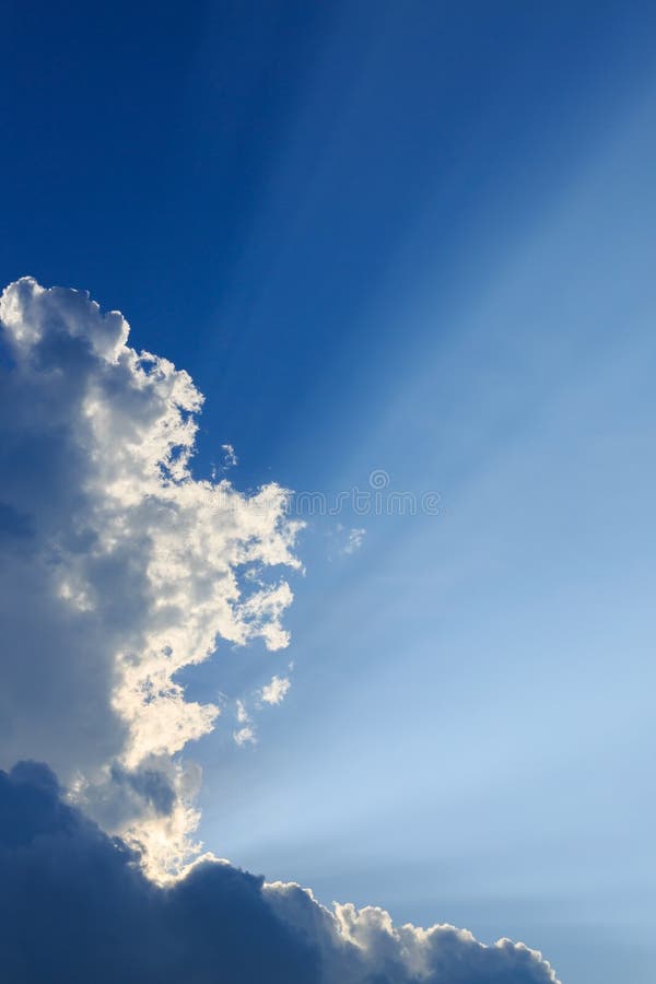 Light Rays on Clear Blue Sky Stock Photo - Image of clear, light: 79907058