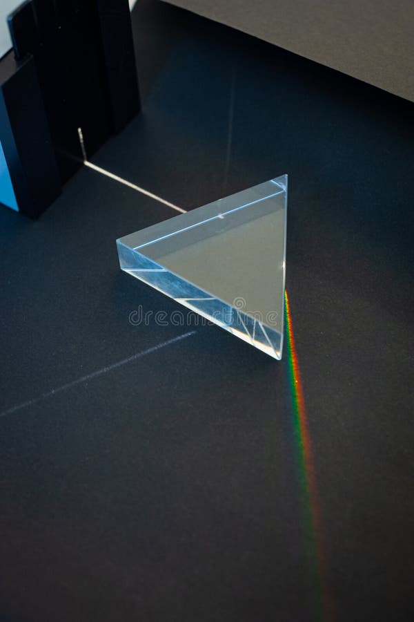 Light Rays are Broken in a Prism, Causing Rainbow Colors. Stock Image ...