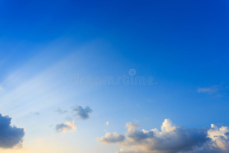 Light Rays on Clear Blue Sky Stock Photo - Image of meteorology, power ...