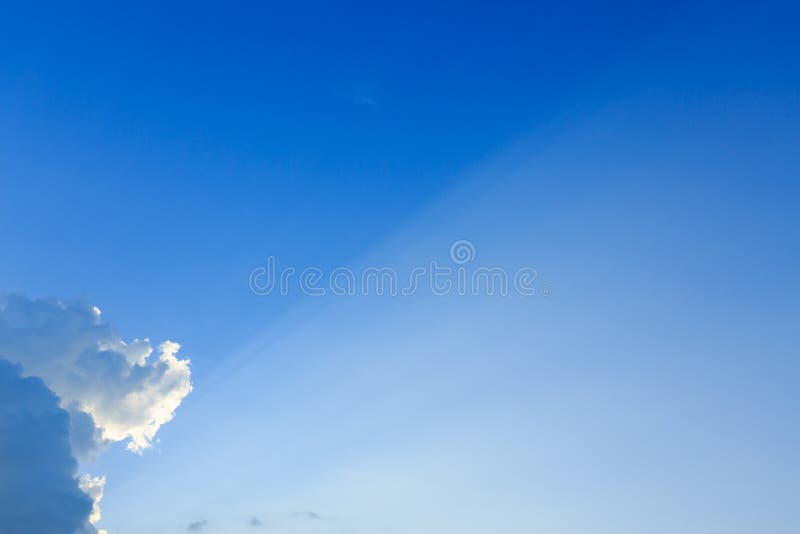 Light Rays on Clear Blue Sky Stock Photo - Image of freedom ...
