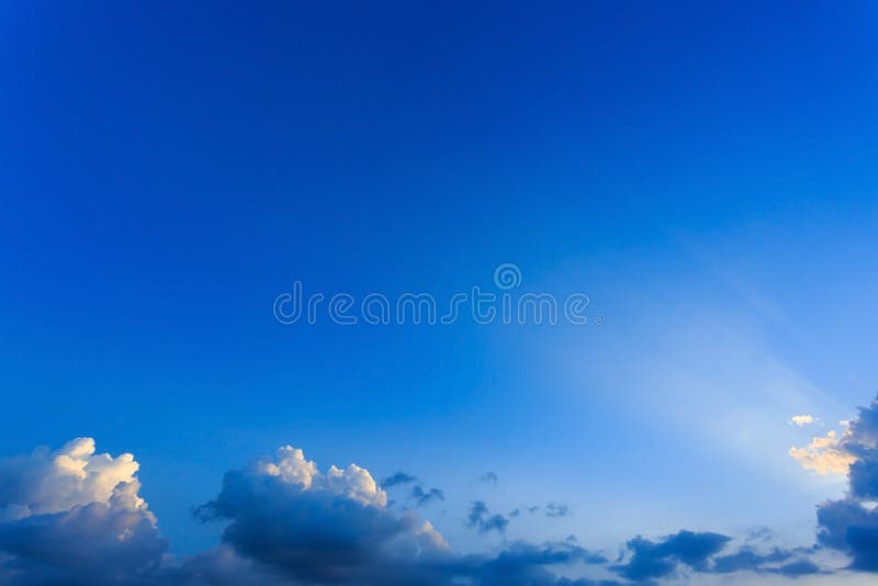 Light Rays on Clear Blue Sky Stock Image - Image of moody, light: 82270363