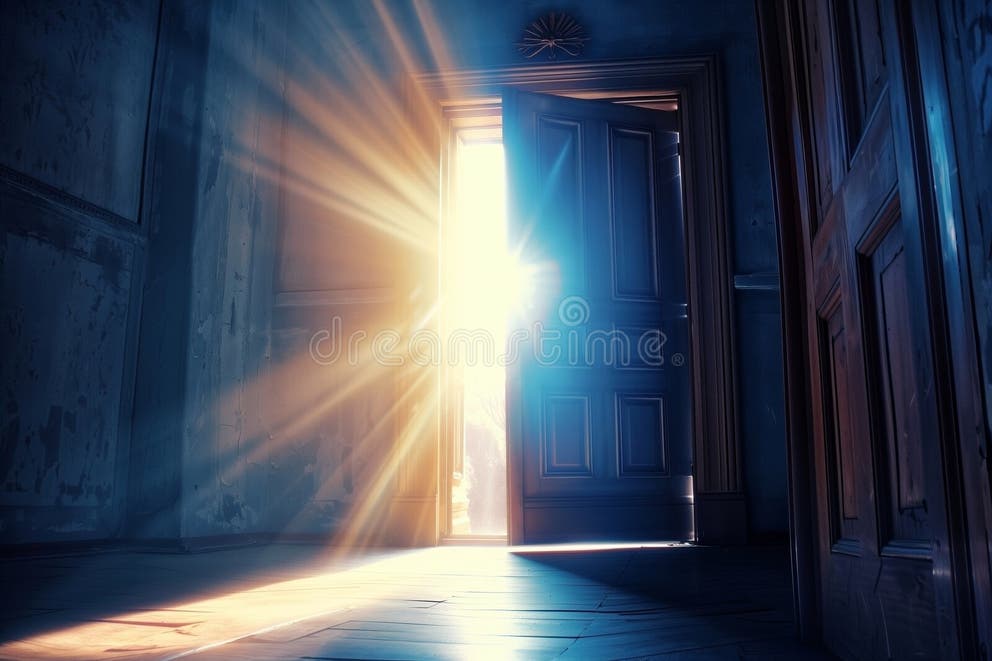 Light Rays Coming through Door Ai Photo Stock Illustration ...