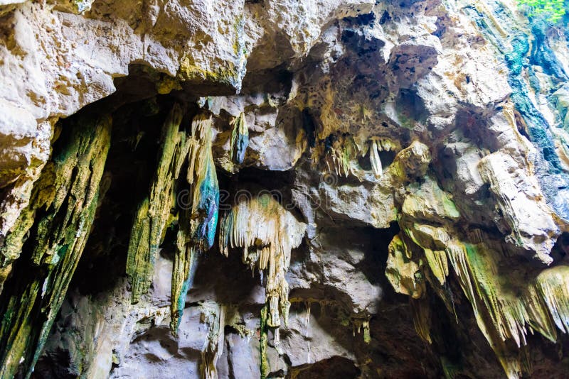 Light rays inside the cave stock image. Image of beam - 79950883