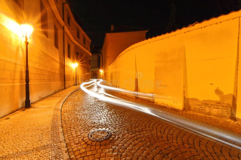 Light Rays Passing in the Street Stock Image - Image of city, roof ...