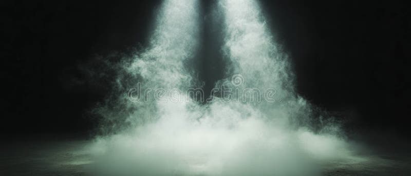 Light Rays Penetrate Dust Creating Atmospheric Effect Dark Background ...