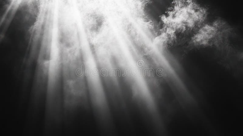Light Rays Pierce Smoky Studio Backdrop Stock Illustration ...