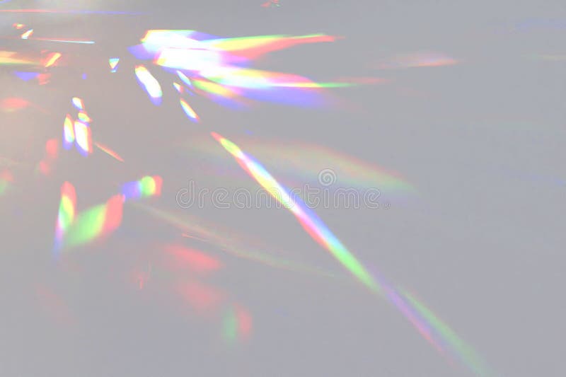 Light Rays Prism Rainbow Refraction Light Background Overlay Stock ...