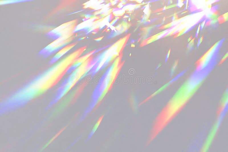 Light Rays Prism Rainbow Refraction Light Background Overlay Stock ...