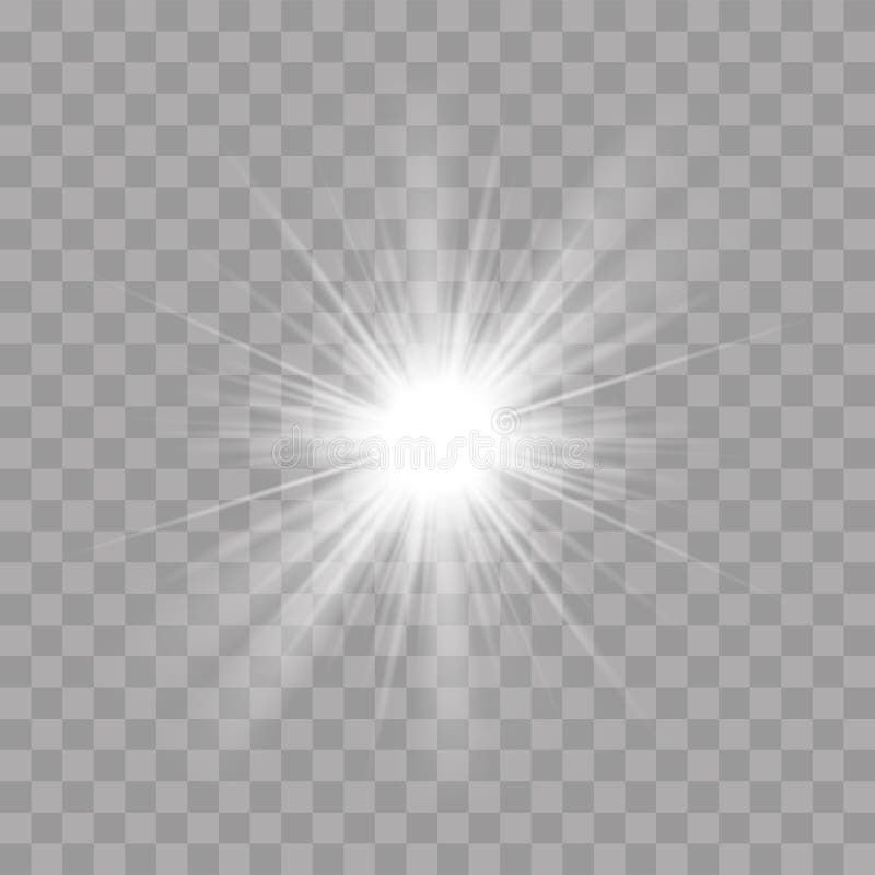 Light Rays Flash Sun Star Shine Radiance Effect Stock Vector ...