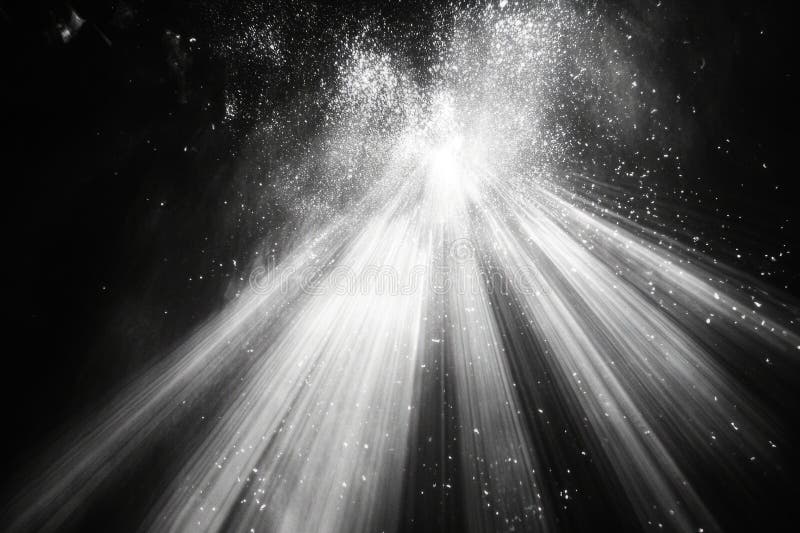Light Rays Shining through Dust Particles Creating a Beautiful Abstract ...