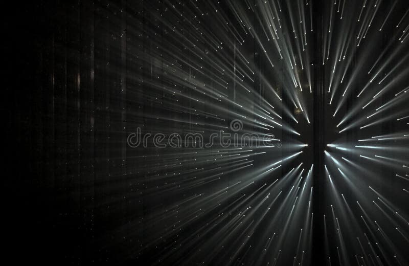 Light Rays through Small Holes in a Dark Space Stock Image - Image of ...