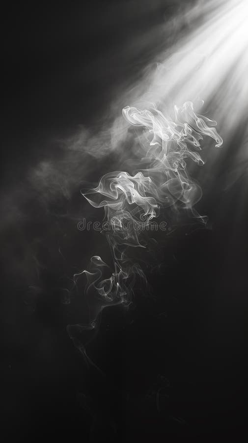 Light Rays with Smoke Creating Dramatic Effect Stock Photo - Image of ...
