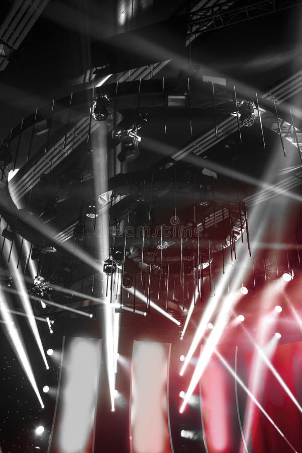 Light rays on the stage stock photo. Image of event - 123121642