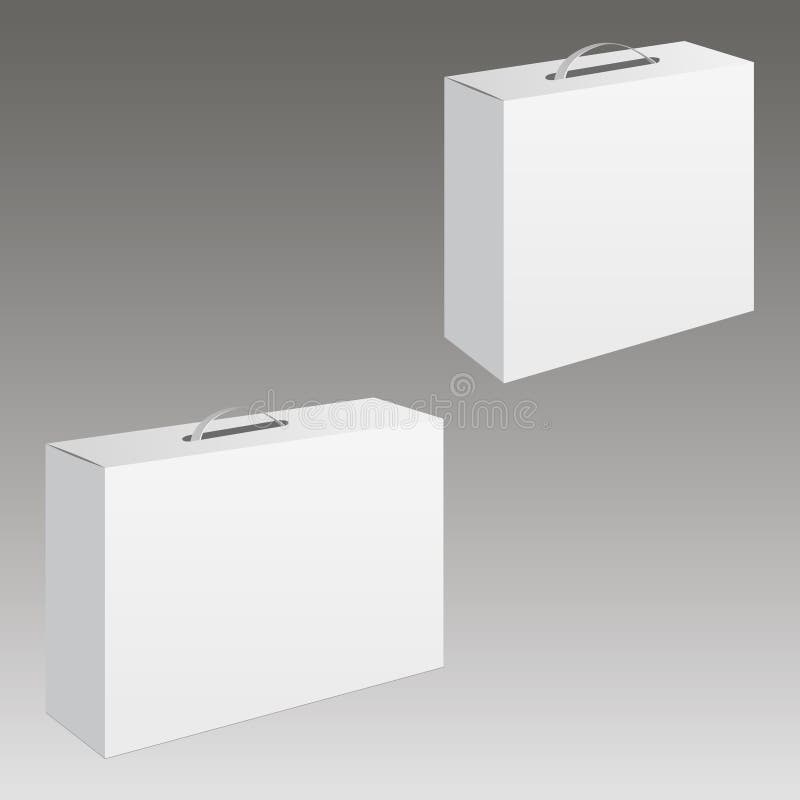 Light Realistic Package Cardboard Box with a Handle. Vector ...