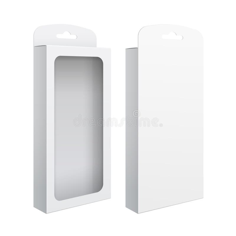 Light Realistic Package Cardboard Box with a Transparent Window. Stock ...