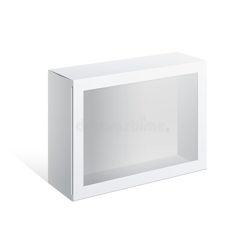 Light Realistic Package Cardboard Box with a Transparent Window. Stock ...