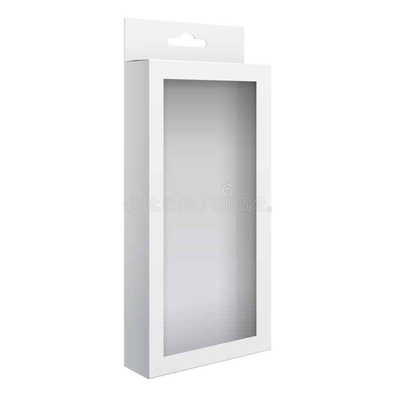 Light Realistic Package Cardboard Box with a Transparent Window. Stock ...