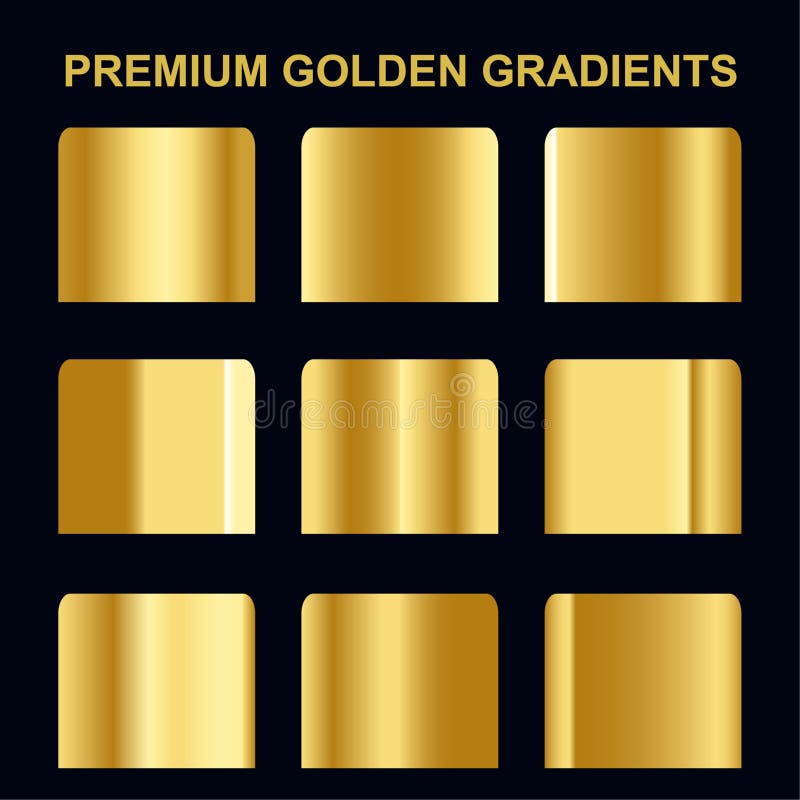 Gold Gradient Smooth Texture. Empty Golden Metal Background. Stock ...