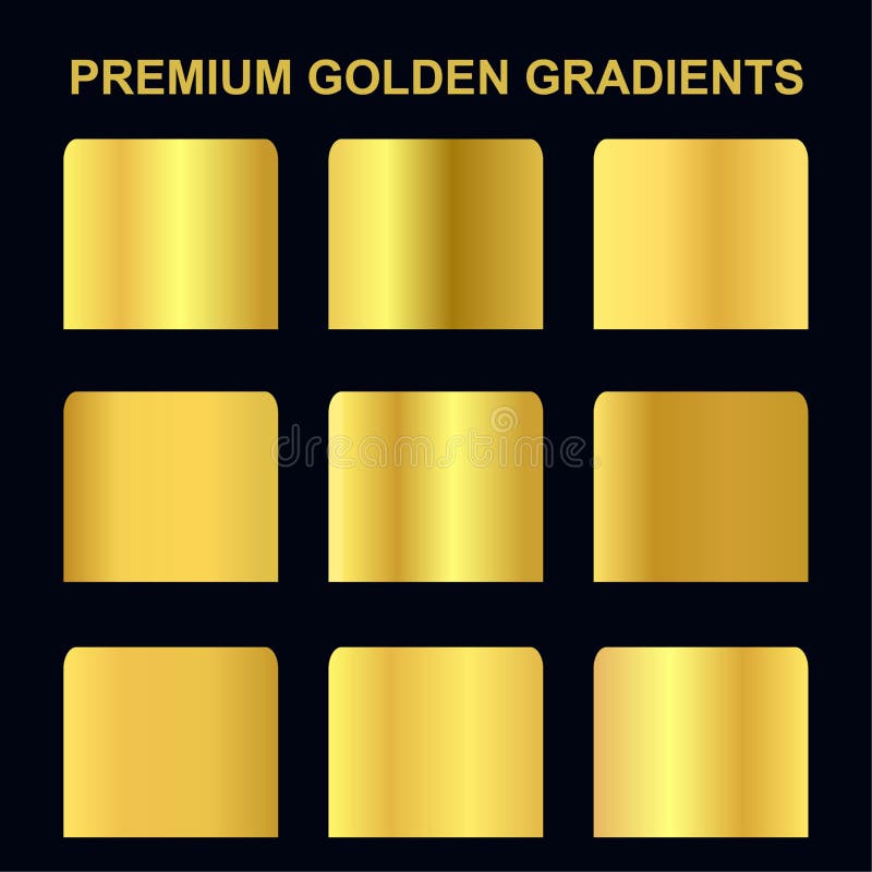 Gold Gradient Smooth Texture. Empty Golden Metal Background. Stock ...