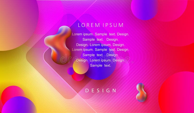 Light Red Abstract Background with Oval Geometric Shapes and Square ...