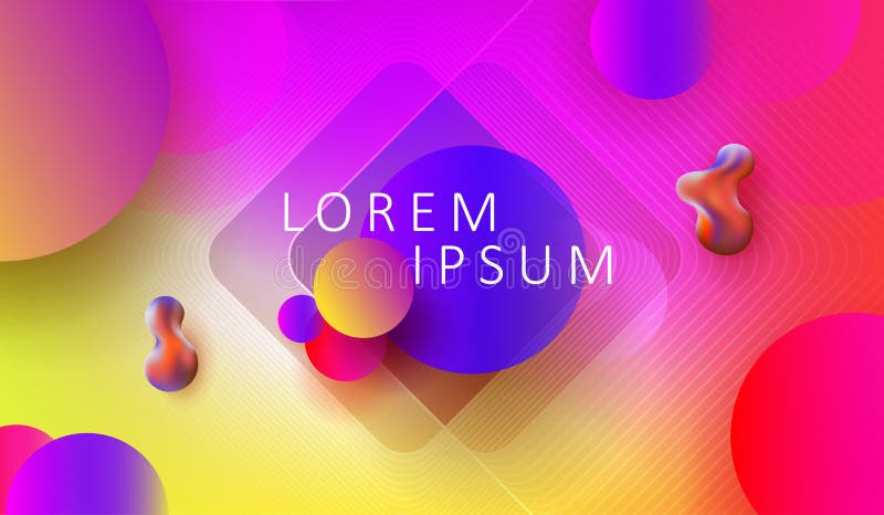 Light Red Abstract Design with Oval Geometric Shapes and Square Frame ...