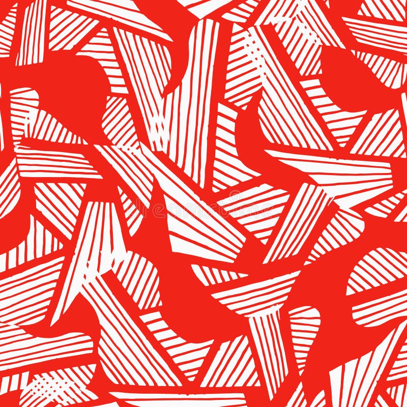 Light Red Abstract Line and Shape Minimalist Pattern and Colorful ...