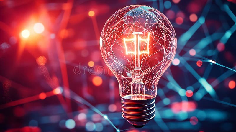 Light on Red Background. Light Bulb, Idea, Red, Background, Creative ...