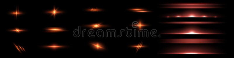 Light Red Effect Reflections, Neon Illumination in Red Colors. Bright ...