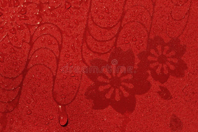 Light Red Floral Cloth with Water Splash Stock Photo - Image of ...