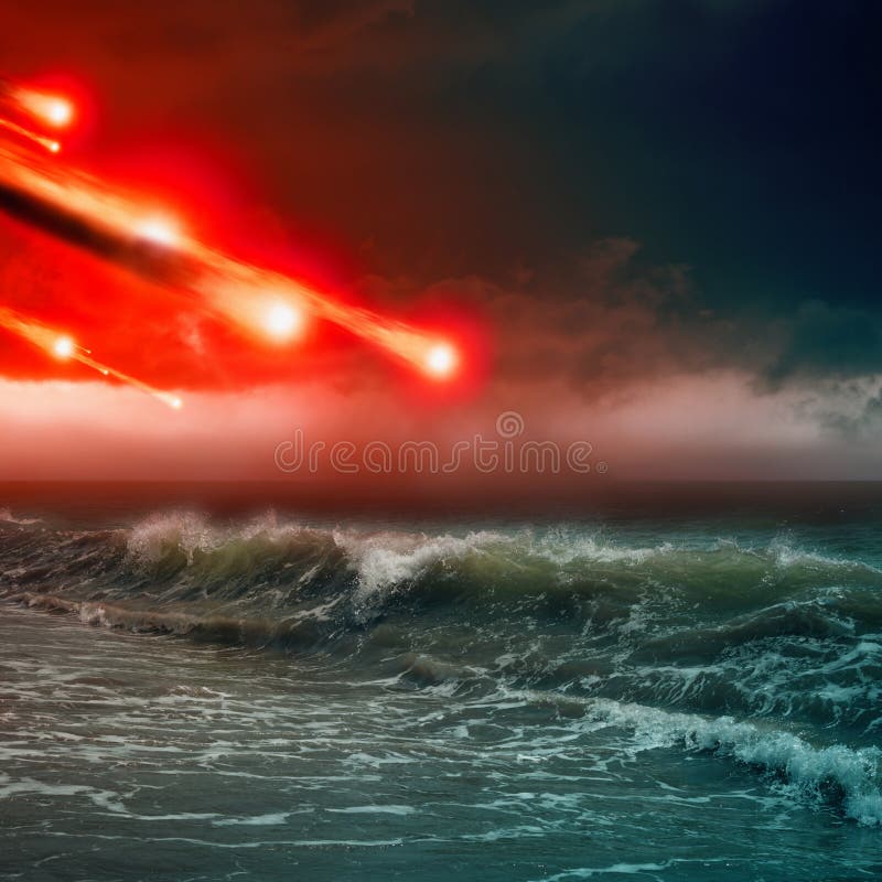 Light Red and Pink Cosmos Meteoroid Universe and Black Hole Over Star ...