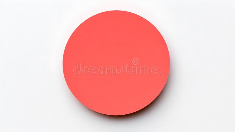 Light Red Round Paper Note on a White Background. Brainstorming ...