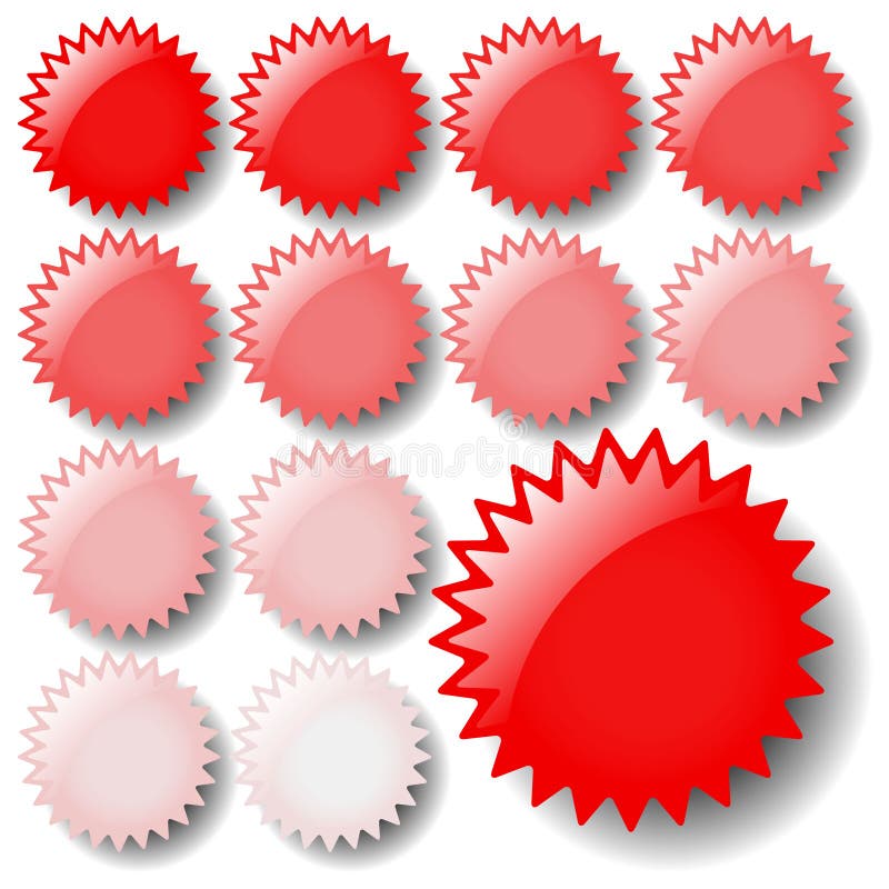 Light Red Star Icons stock vector. Illustration of color - 10362987