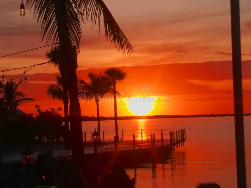Red Sunset Sky and Beautiful Blue Sky Background with Clouds and ...