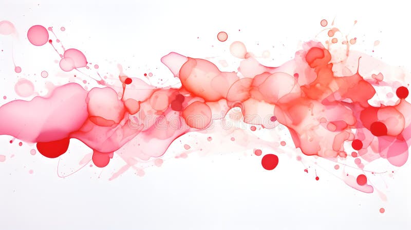 Light Red Watercolor Blobs on White Background. Artistic Presentation ...