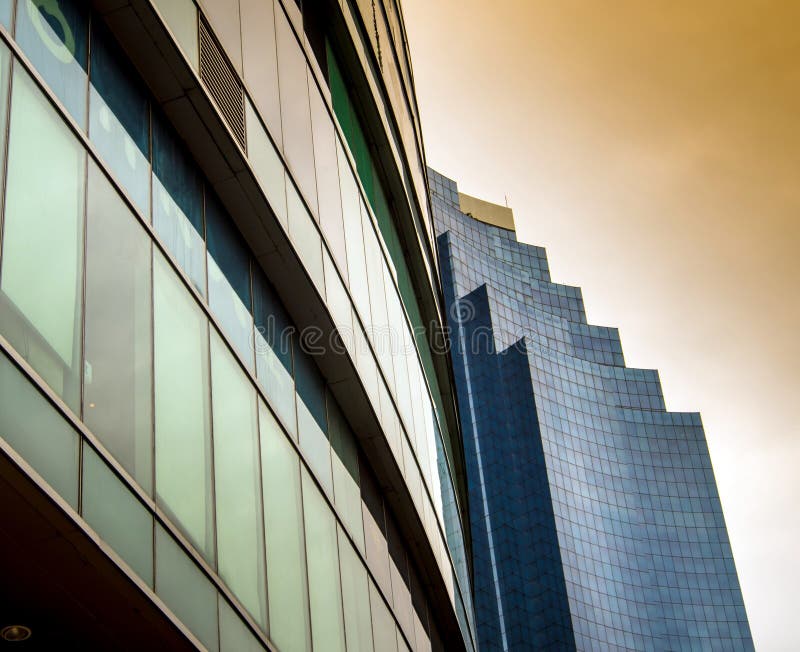 Light Reflect on Glass of Modern Building Stock Photo - Image of window ...