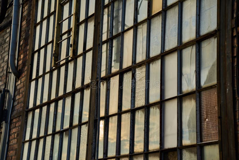 Light Reflecting in the Glass Windows Stock Image - Image of steel ...