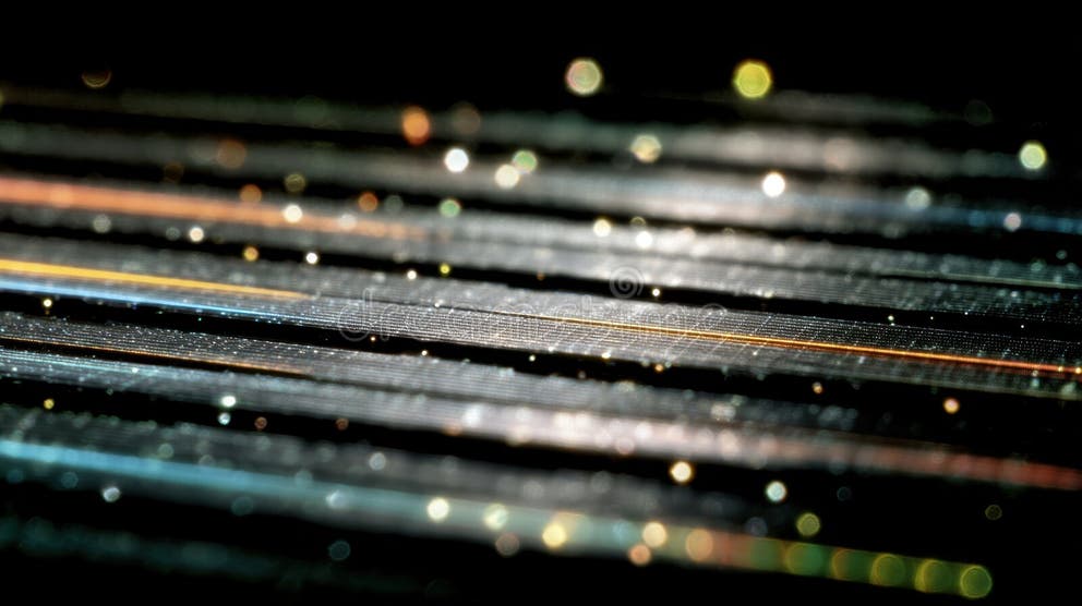 Light Reflecting on Laminated Lidar Array Surface Revealing Microscopic ...