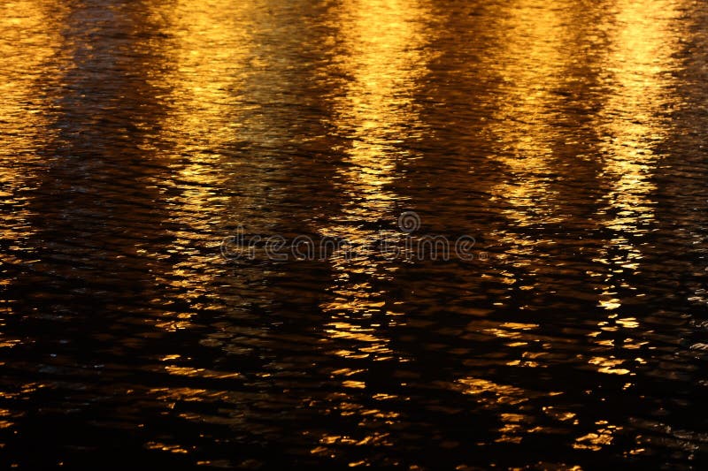 Reflection of the Electric Light in the Rain Stock Photo - Image of ...