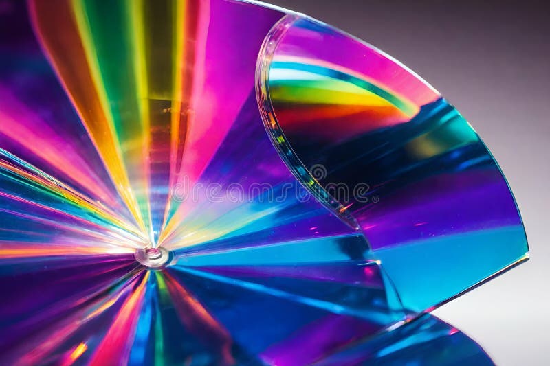 Light Reflection on CD Abstract Background Prism Spectrum Stock ...