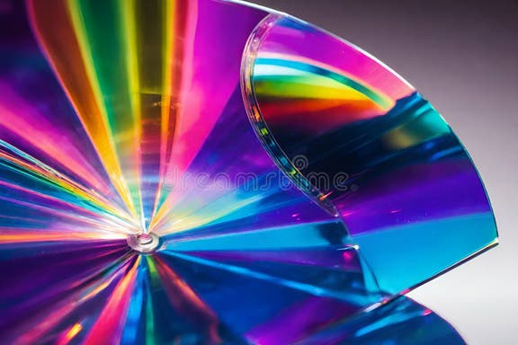 Light Reflection on CD Abstract Background Prism Spectrum Stock ...