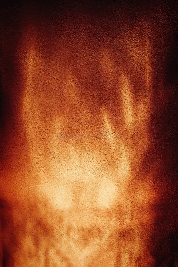 Light Reflection from a Lamp on the Wall. Stock Photo - Image of orange ...