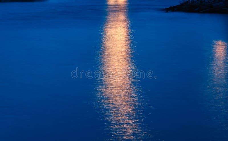 Light Reflection on the Water Stock Photo - Image of scene, horizontal ...