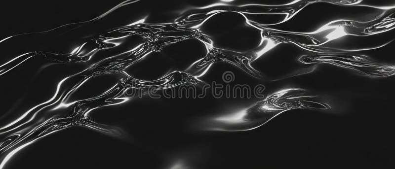 Light Reflections Create Wavy Patterns on Dark Water Surface Enhancing ...