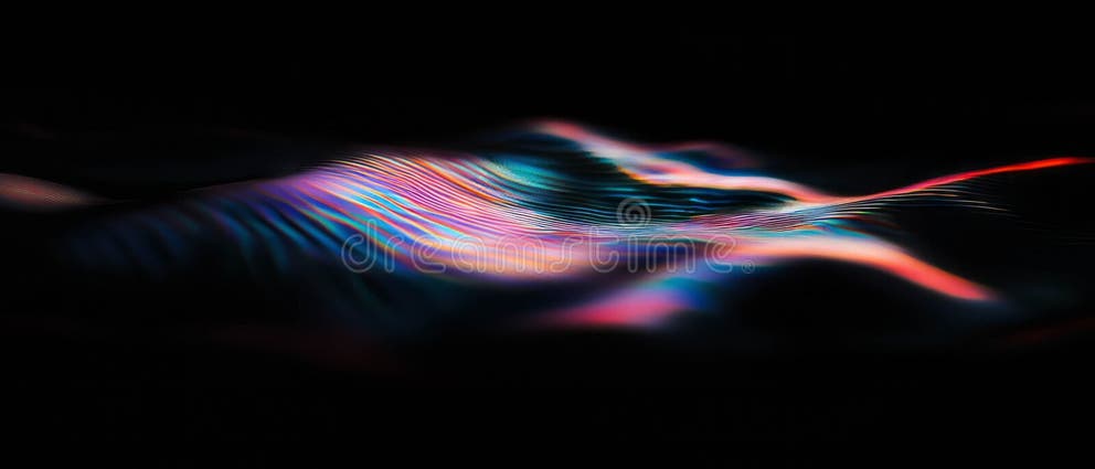 Light Reflections Create Wavy Patterns on Water S Surface with a Dark ...