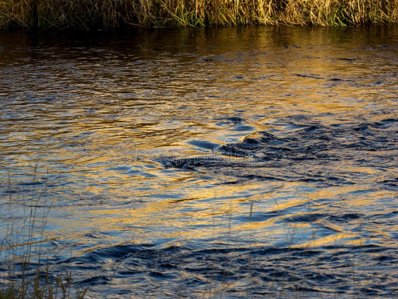 Light Reflections on Moving Water Stock Image - Image of light ...