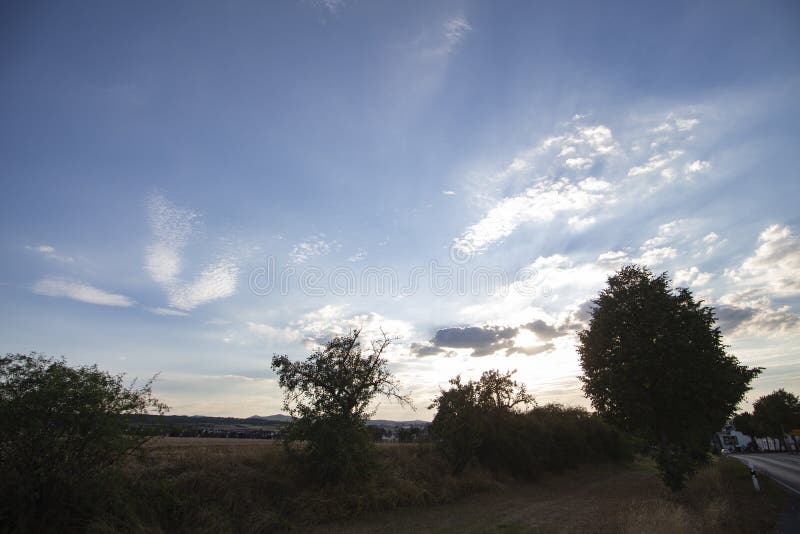 Light Reflections from the Setting Sun Stock Photo - Image of light ...