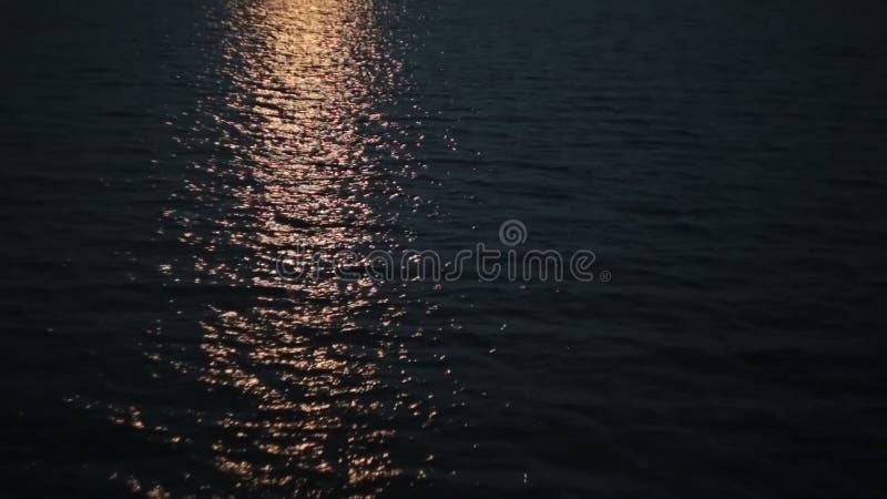 Light Reflections in the Water at Night Stock Video - Video of ocean ...